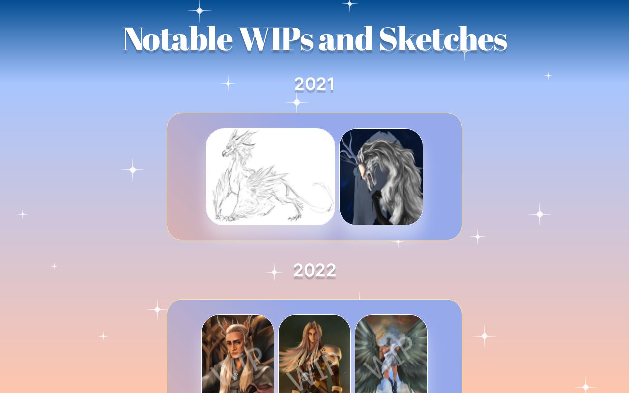 Sketch and WIP Art Gallery